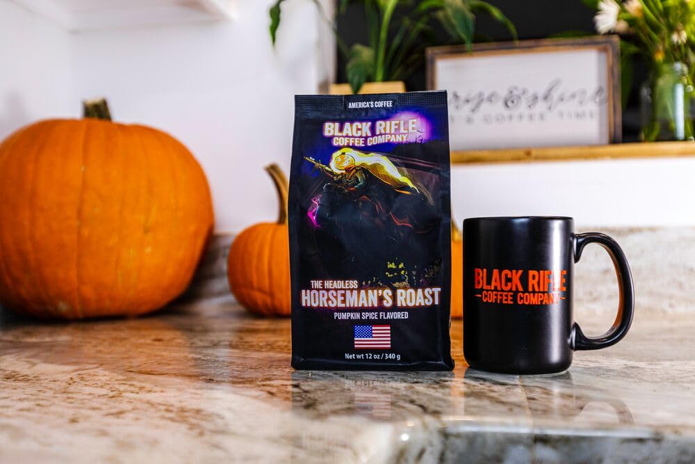 Black Rifle Coffee Company Headless Horseman, Pumpkin Spice Flavored Medium Roast Coffee Pods, 12 Single Serve Coffee Pods