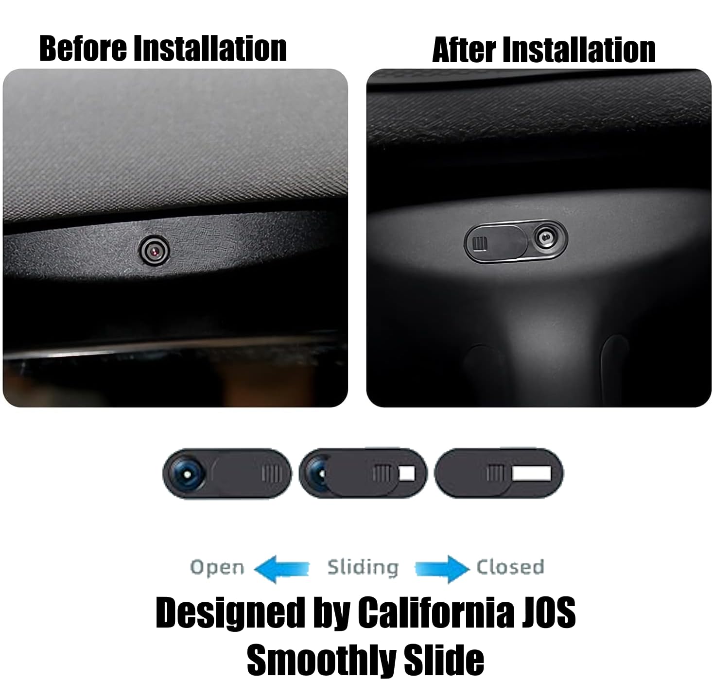 California JOS Webcam Cover Slide, Ultra-Thin for Laptop, MacBook, PC, iPhone, Protect Your Privacy and Security