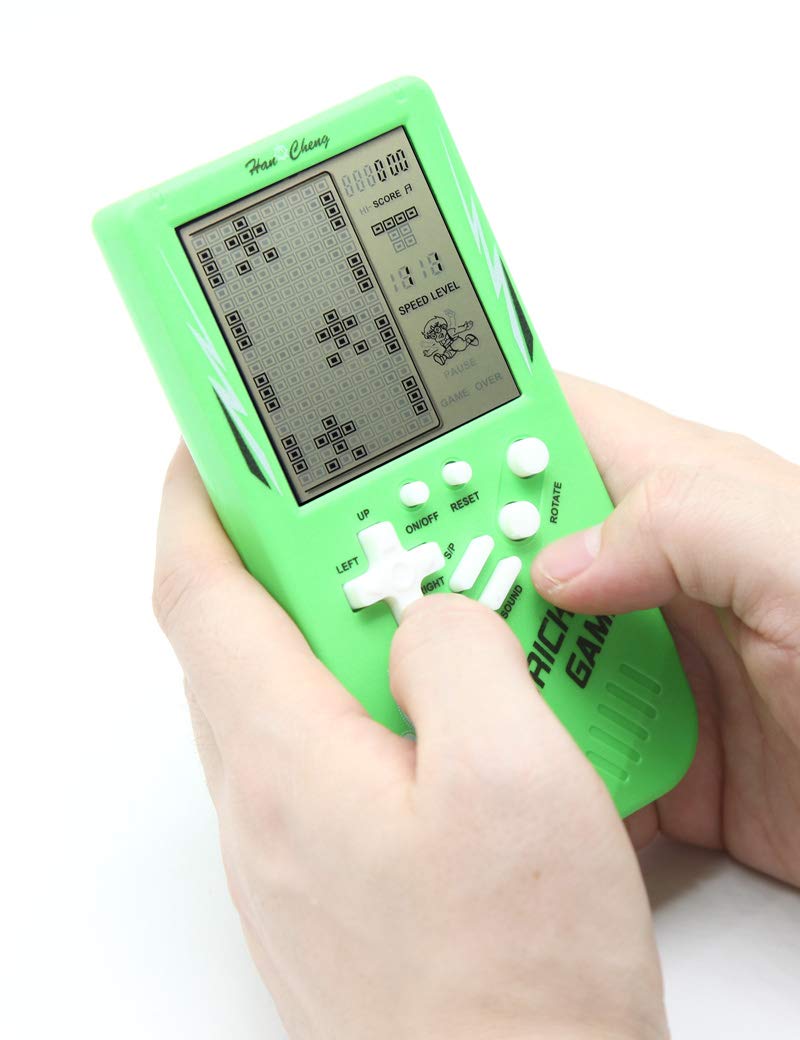 Retro Big Screen Brick Game Console 9999 in 1 Tank/Racing/Shooting Casual Puzzle Game Adjustable Difficulty and Speed Small and Easy to Carry Best Gifts