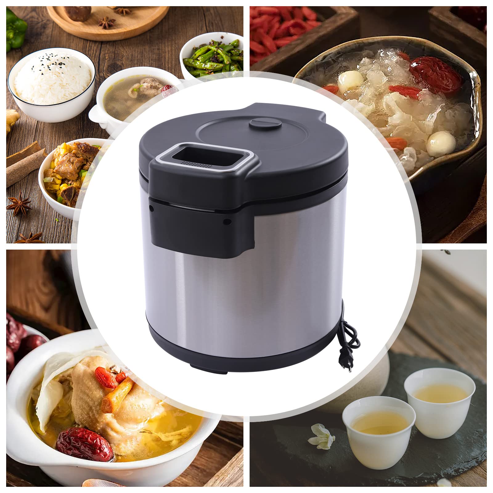 Commercial Rice Warmer 20QT/100CUP Portable Food & Rice Warmer Non-stick Inner Pot Electric Rice Warmer for Restaurant Party