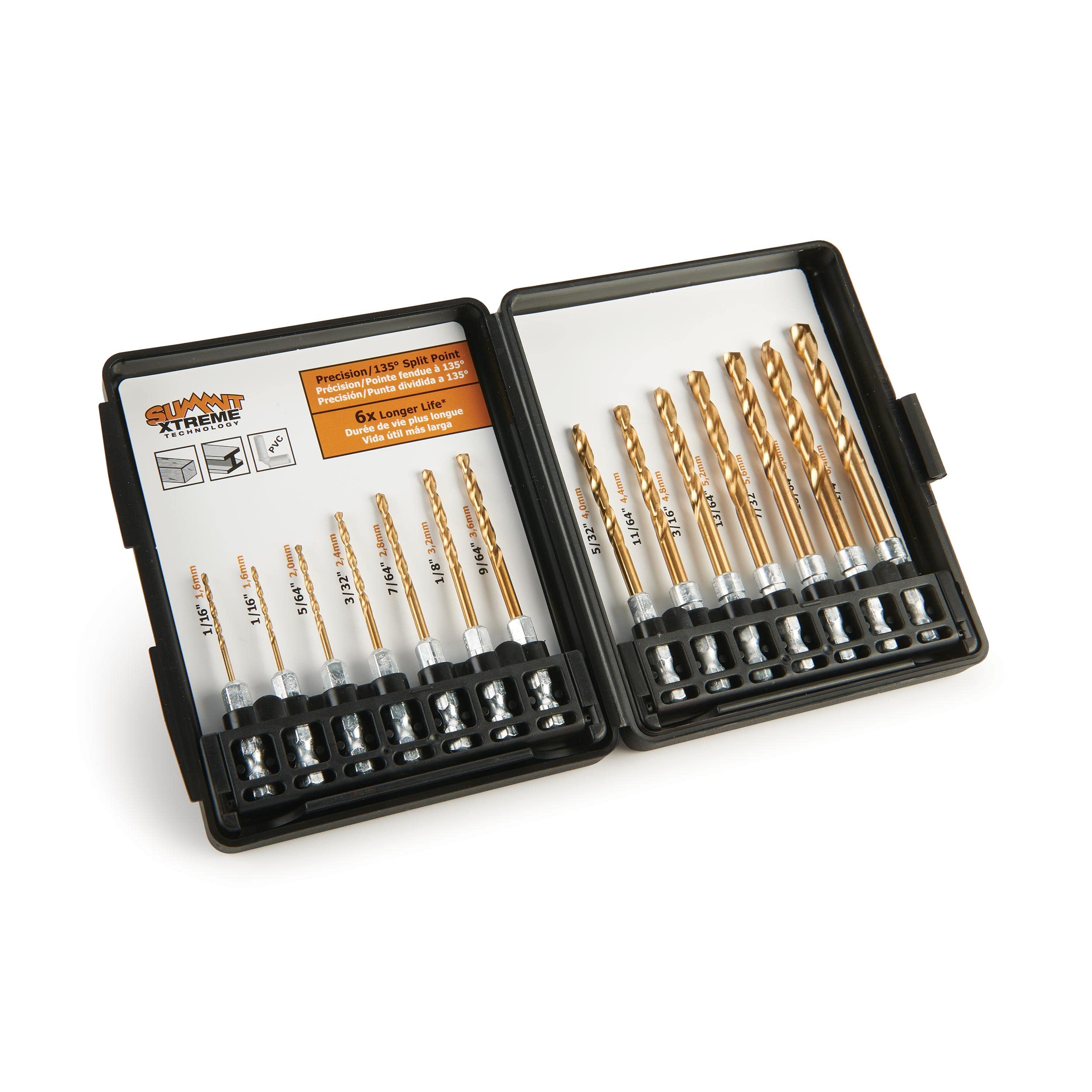 Montana Brands MB-64340 14 Piece Titanium Coated Drill Bit Set