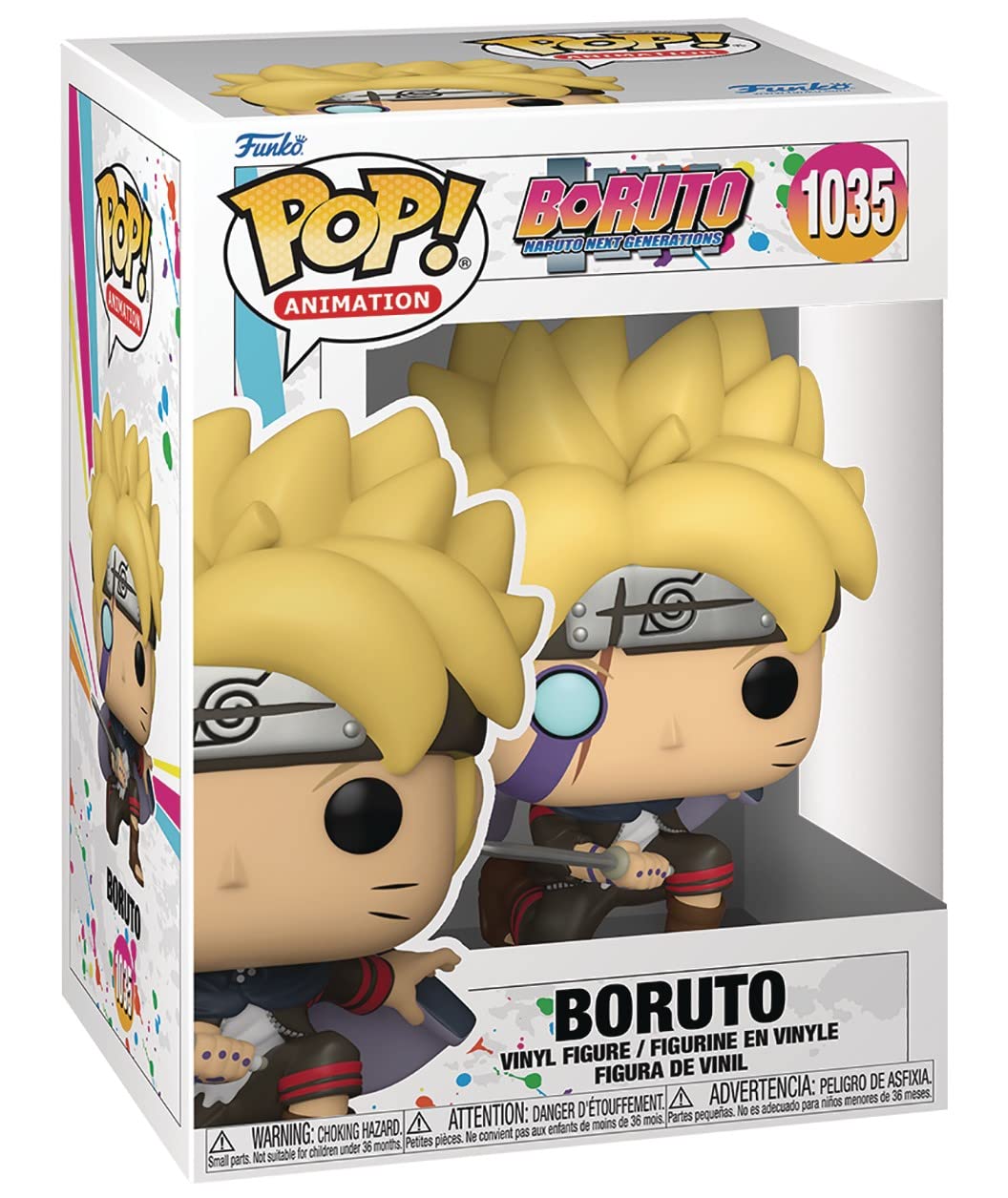 POP Boruto: Naruto The Next Generation - Boruto with Marks Funko Vinyl Figure (Bundled with Compatible Box Protector Case) Multicolor 3.75 inches