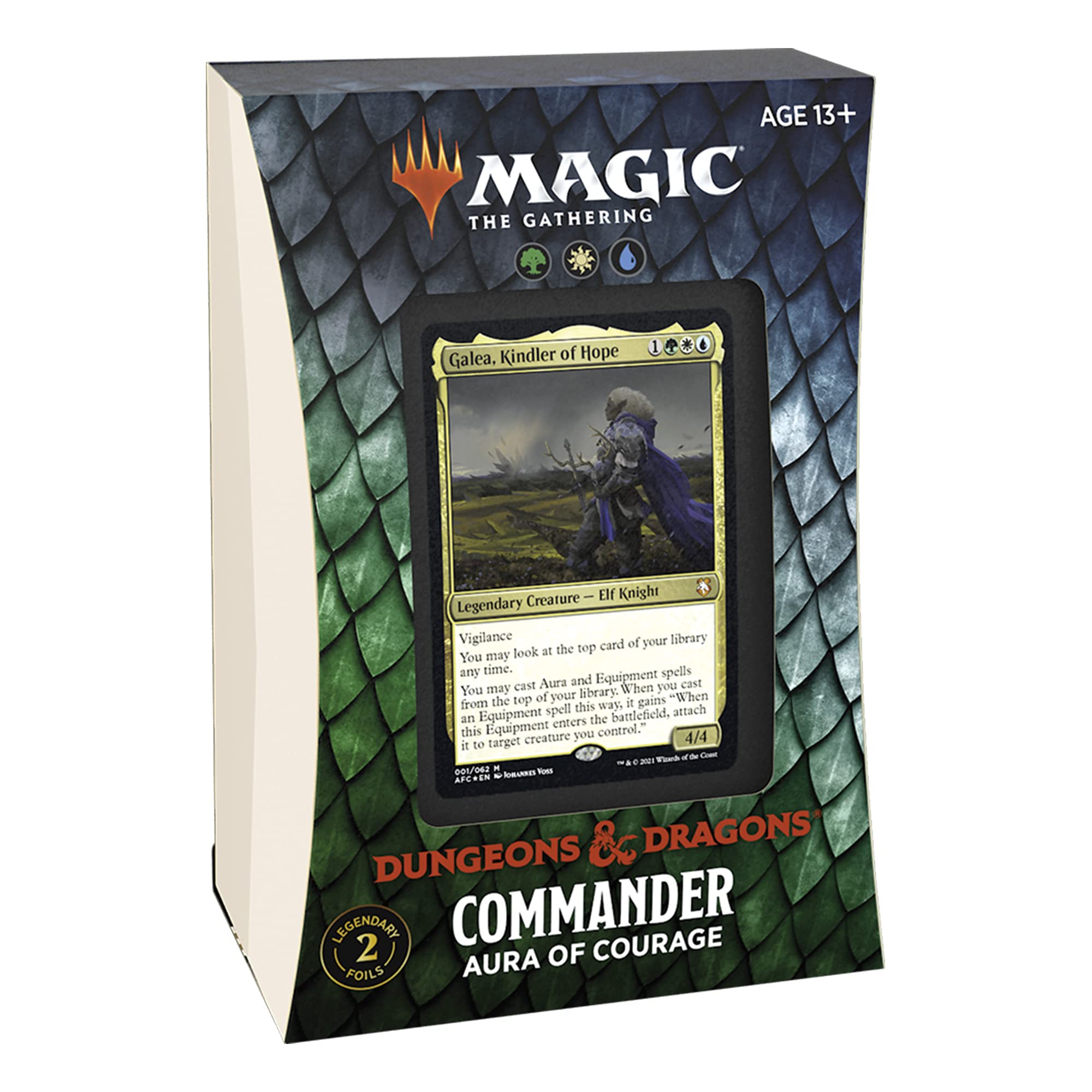 Magic: The Gathering Adventures in the Forgotten Realms Commander Deck β Aura of Courage (Green-White-Blue)