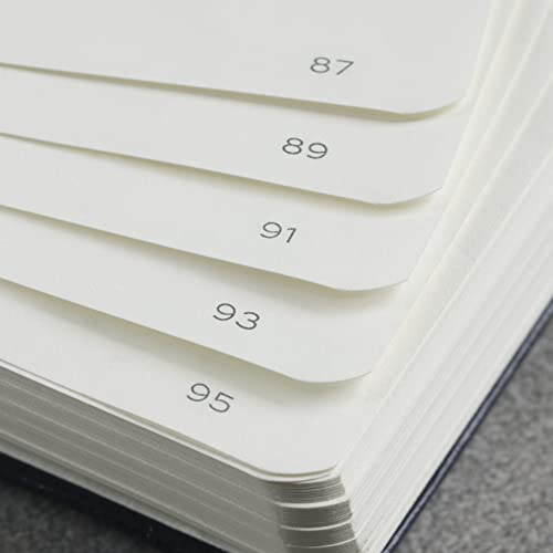 LEUCHTTURM1917 - Notebook Hardcover Medium A5-251 Numbered Pages for Writing and Journaling (Black, Plain)