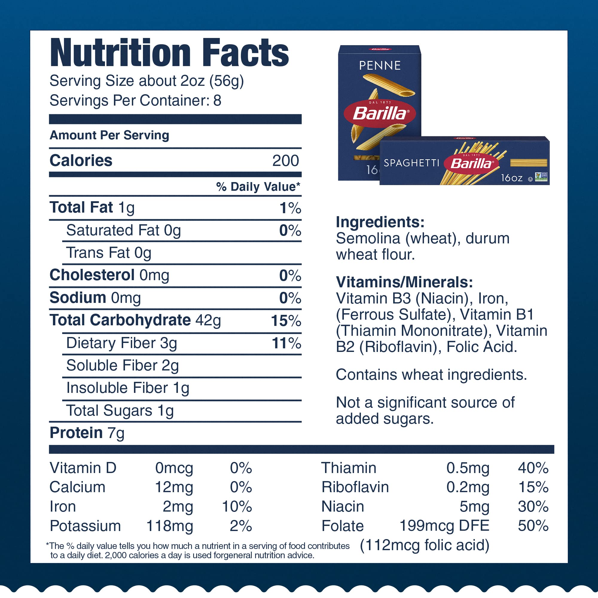 Barilla Penne Pasta & Spaghetti Pasta Variety Pack, 16 oz. Boxes (Pack of 8) - Non-GMO Pasta Made with Durum Wheat Semolina - Kosher Certified Pasta