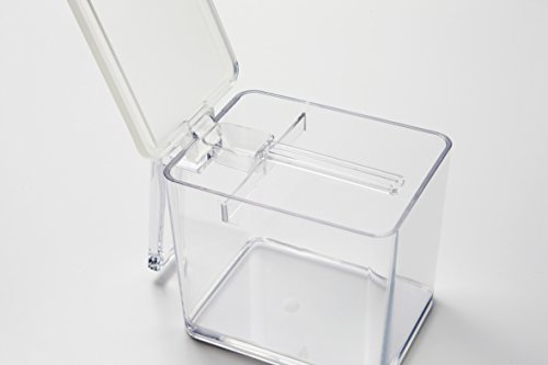 YAMAZAKI Home Pantry Canisters with Rack-Kitchen Container Organizer | Steel + Plastic | Food Storage, One Size, White