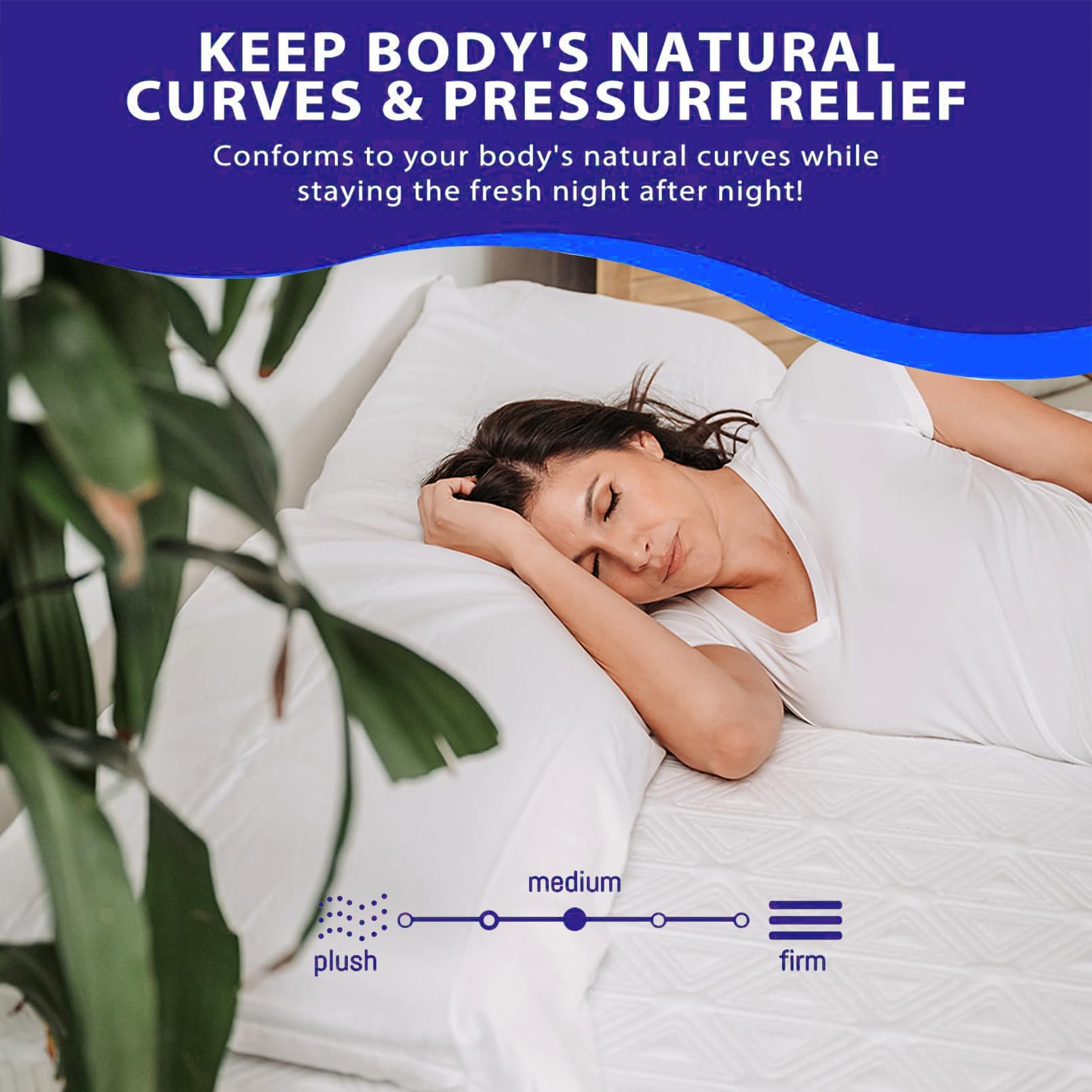 TMEOSK King Size Mattress, 10 Inch Gel Memory Foam Mattress with Cooling Gel Infused, Fit Ergonomics, Comfy Sleeper, Flex Support for Cool Sleep, Pressure Relief,Balance Support,White (10" King)