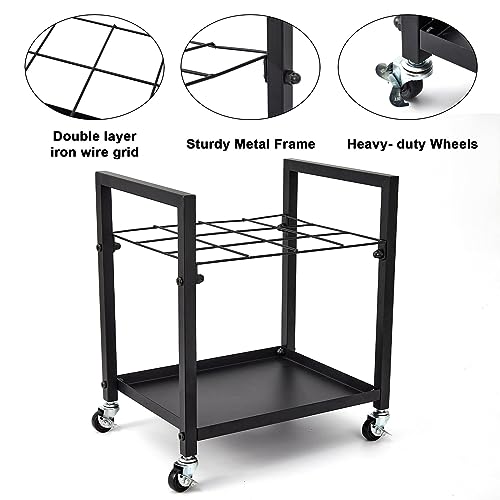 Blueprint Storage Rack Cart,Rolling File Cart with Wheels, 20 Slots Roll File Holder for Home Office School to Storage Poster Architectural Plan Wrapping Paper,Metal Roll File Organizer for Home