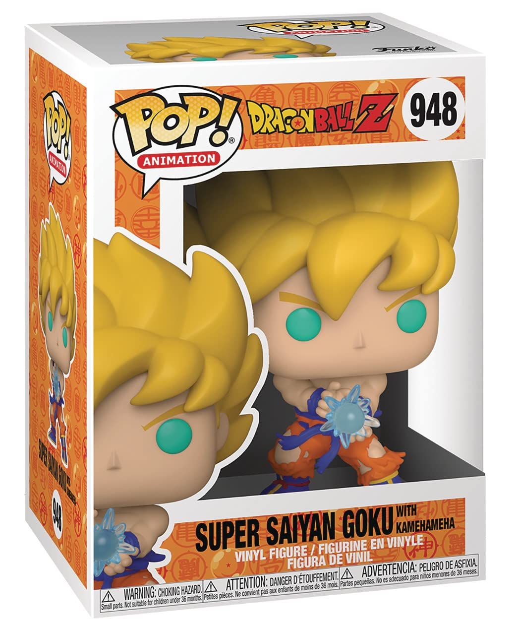 POP Dragon Ball Z - Super Saiyan Goku with Kamehameha Wave Funko Pop! Vinyl Figure (Bundled with Compatible Pop Box Protector Case), Multicolored, 3.75 inches
