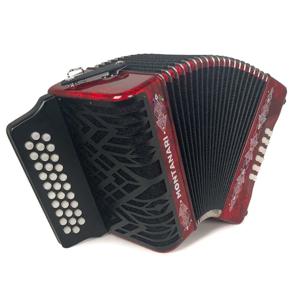 Montanari Vallenato Accordion GCF Red