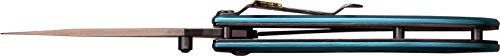 Femme Fatale – Spring Assisted Open Folding Pocket Knife – Black/Satin Finish Stainless Steel Blade, Blue/Silver Aluminum Handle w/ Butterflies, Pocket Clip, EDC, Self Defense – FF-A010LB