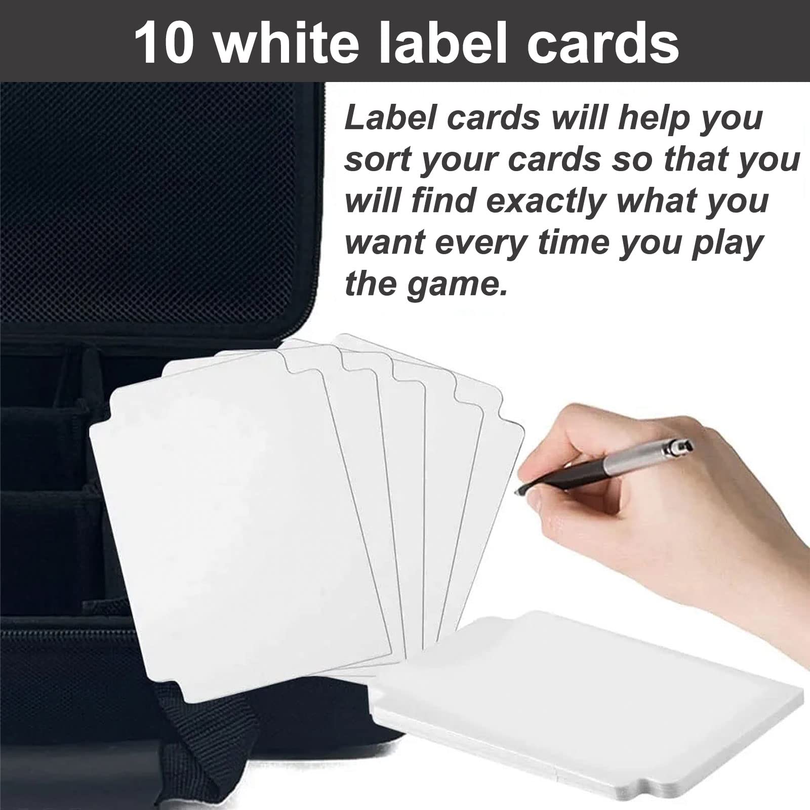 Lumus&Solem Extra Large Game Card Case for 2300-2500+ Cards, Suitable for The Expansion of C.A.H Game Cards and All Other Card Games(Black