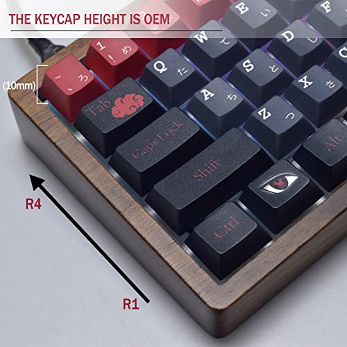 i Maifu Ray Akatsuki keycaps,Japanese keycaps,PBT Anime keycaps with Key Puller for Mechanical Gaming Keyboards