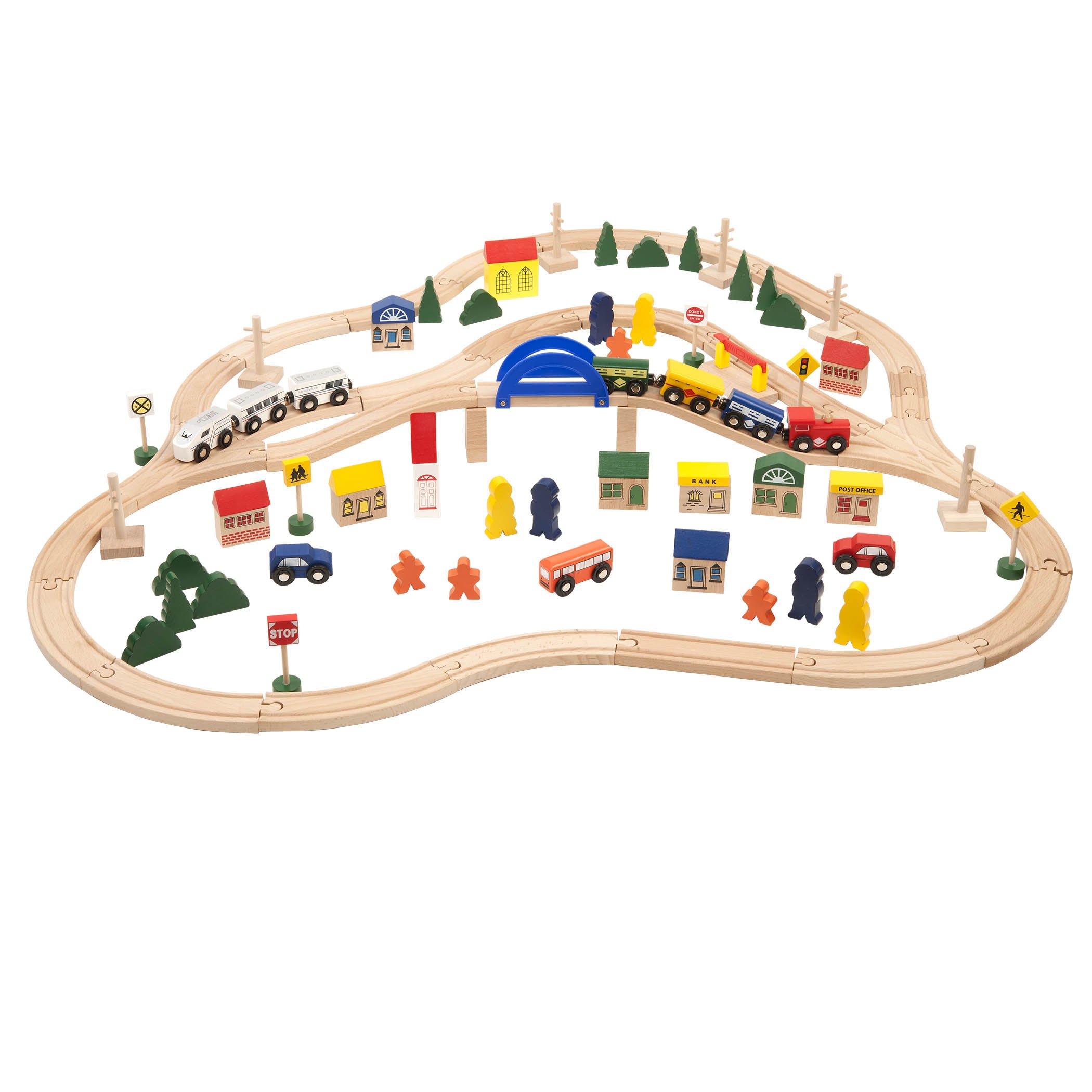 Battat – Deluxe Wooden Train Set (102Pcs)