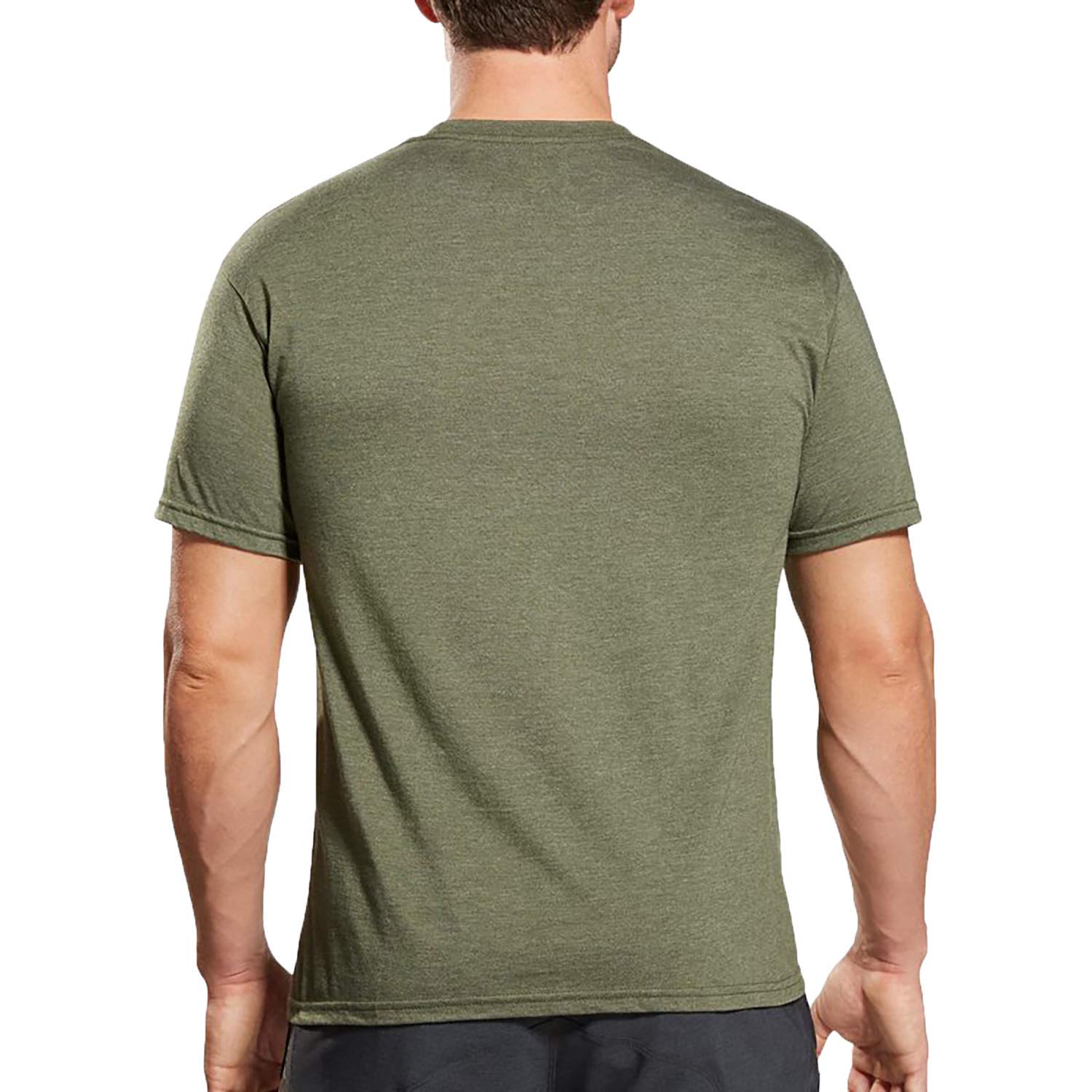 VIKTOS Men's Tack Tee T-Shirt, Olive Heather, Size: Large
