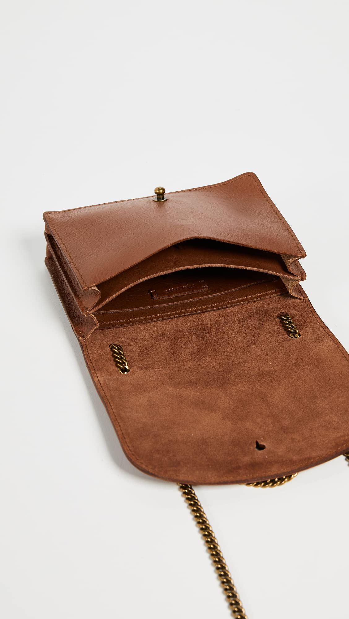 Madewell Women's The Chain Cross Body Bag, English Saddle, Tan, Brown, One Size