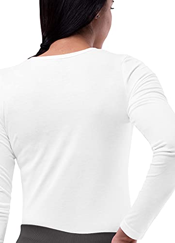 Sivvan Scrubs for Women - Long Sleeve Comfort Underscrub Tee - S8500 - White - M