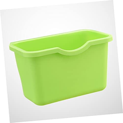 CHILDWEET Multifunctional Green Plastic Hanging Trash Can Space Saving Wastebasket for Deskside Bathroom Kitchen and Recycling Foldable Waste Bin Container