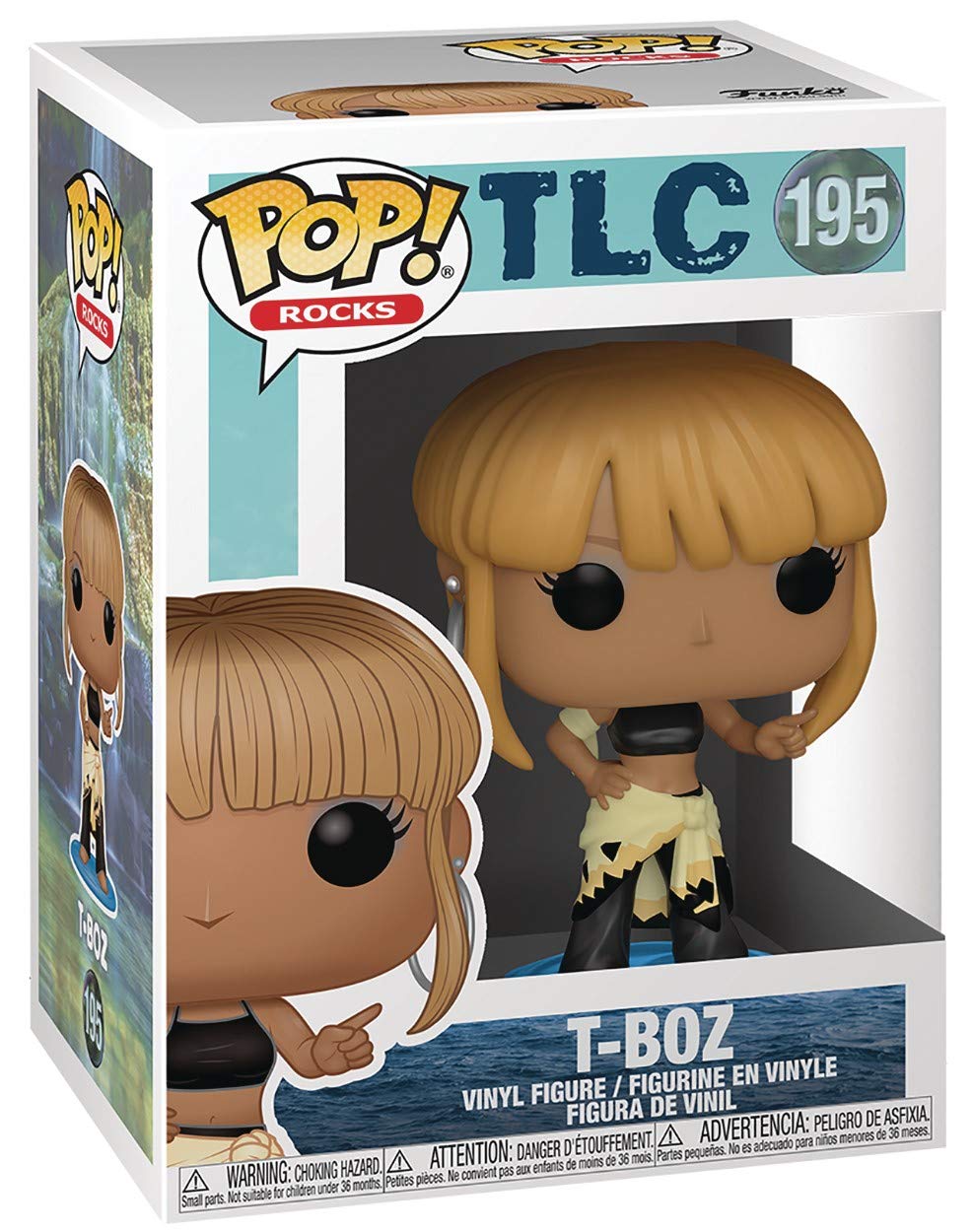 POP TLC - T-Boz Funko Pop! Rocks Vinyl Figure (Bundled with Compatible Pop Box Protector Case), Multicolored, 3.75 inches