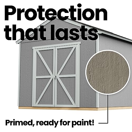 Handy Home Products Rookwood 10x18 Do-It-Yourself Wooden Storage Shed with Floor Brown