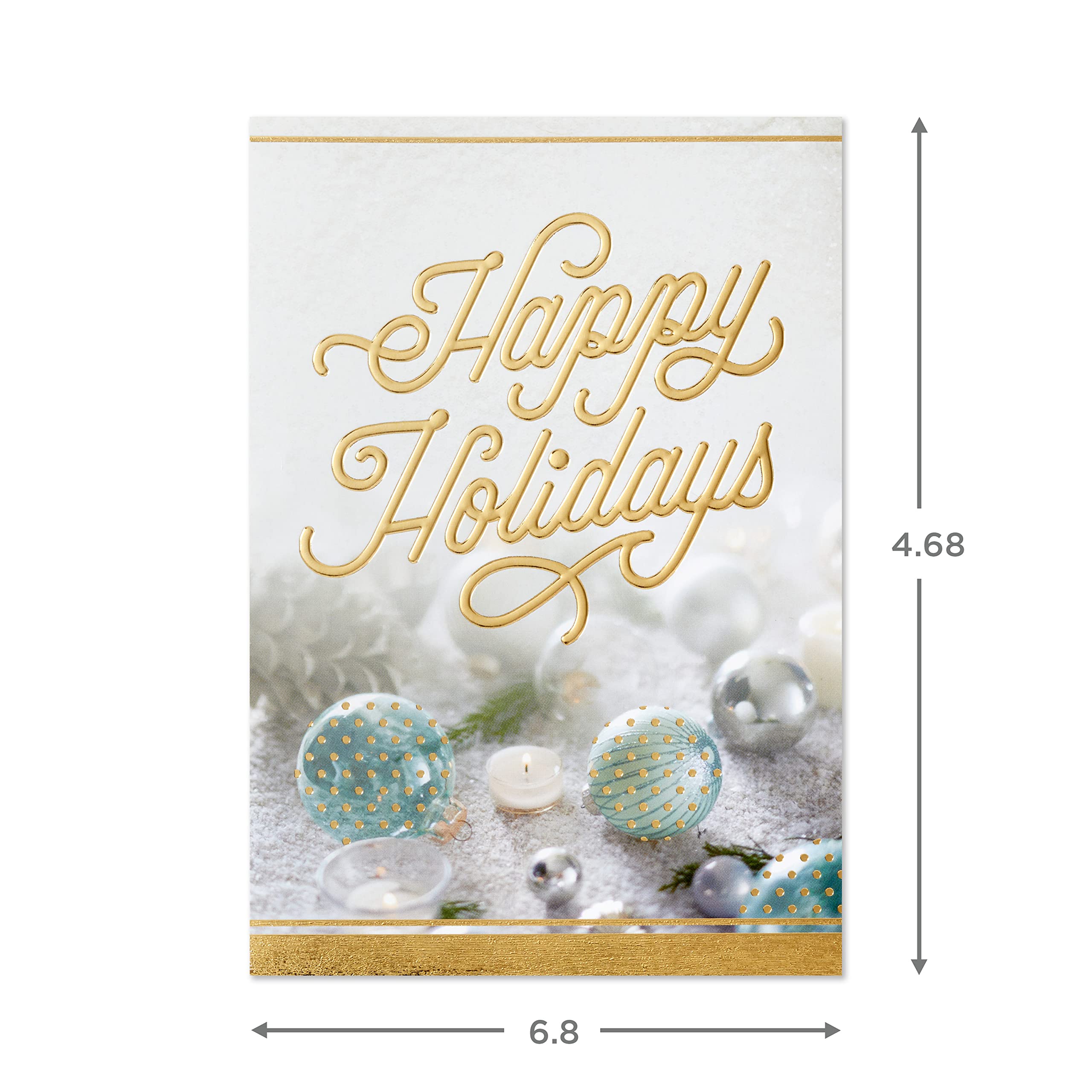 Hallmark Boxed Christmas Cards Assortment, White and Gold (40 Cards and Envelopes)