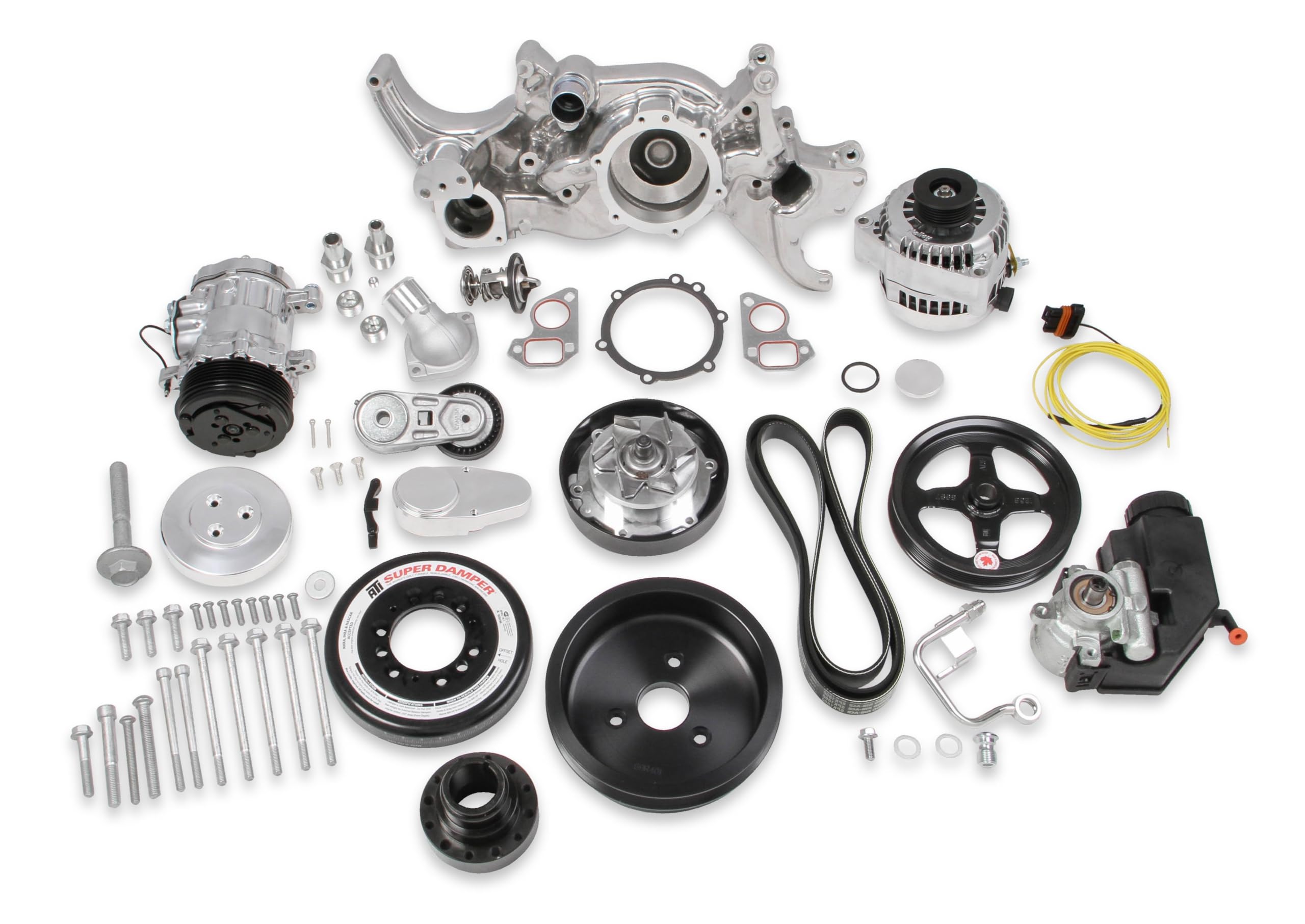 Holley 20-180P Premium Polished Mid-Mount Complete Accessory System
