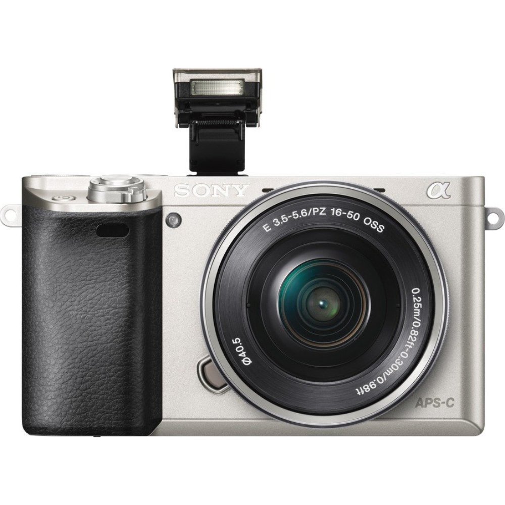 Sony Alpha a6000 24.3MP Digital Camera with 16-50mm Power Zoom and 55-210mm Lenses (Silver)