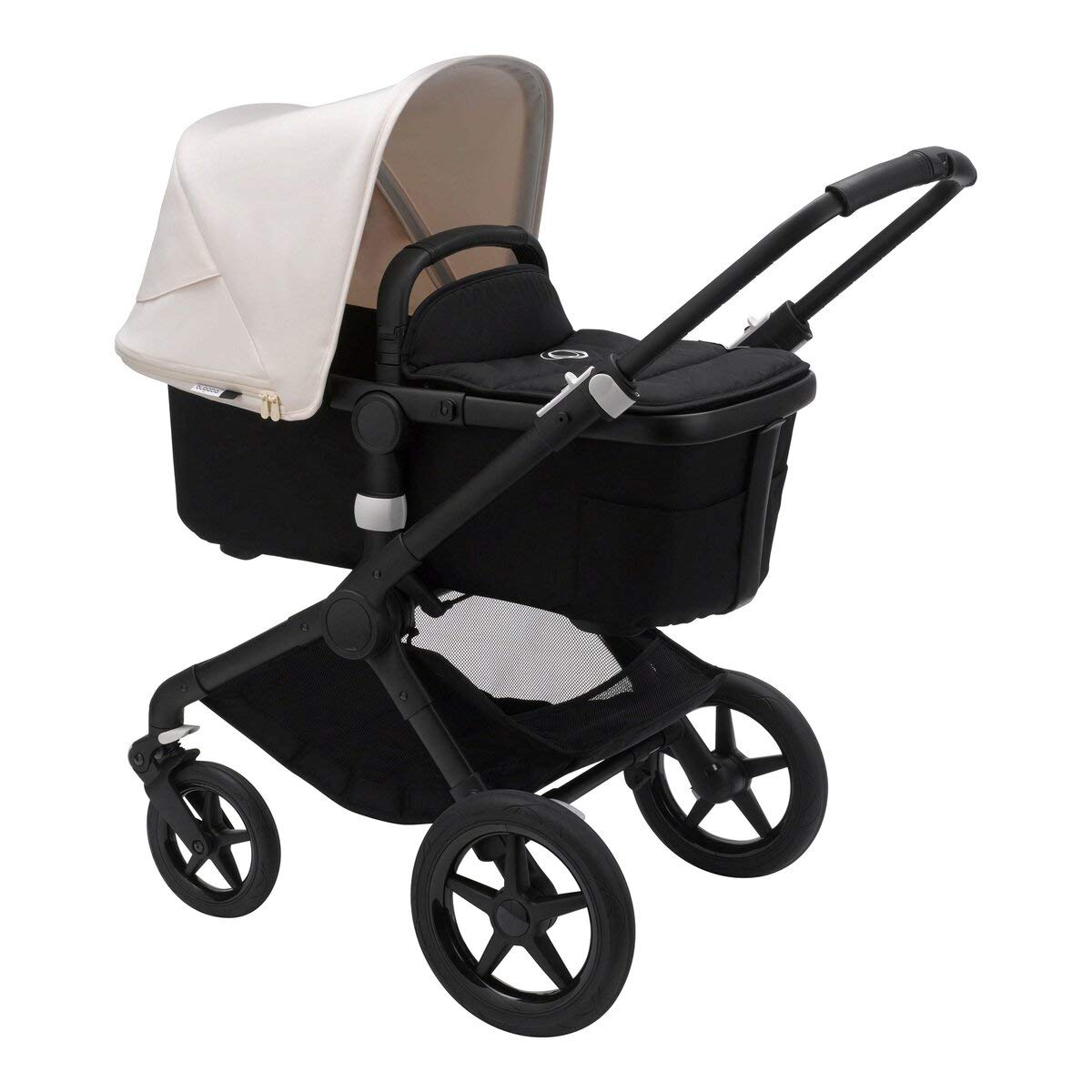 Bugaboo Fox 2 / Lynx Extendable Sun Canopy with UPF Sun Protection and Peekaboo Mesh Panel, Compatible with All Fox, Lynx and Cameleon3 Models - Fresh White