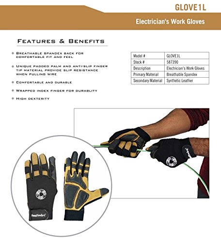 Southwire 58739040 Electrician's Work Gloves