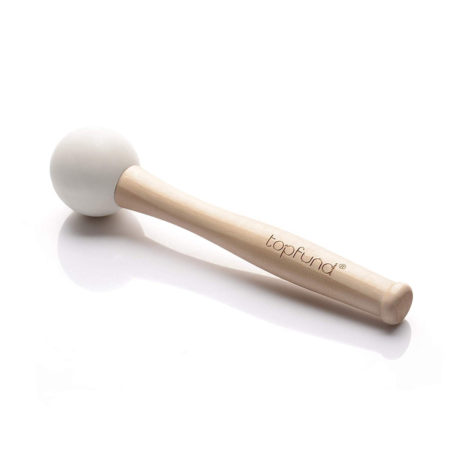 TOPFUND D Note Crystal Singing Bowl Sacral Chakra 11 Inch with Artificial Leather Carrying Case and Suede Mallet