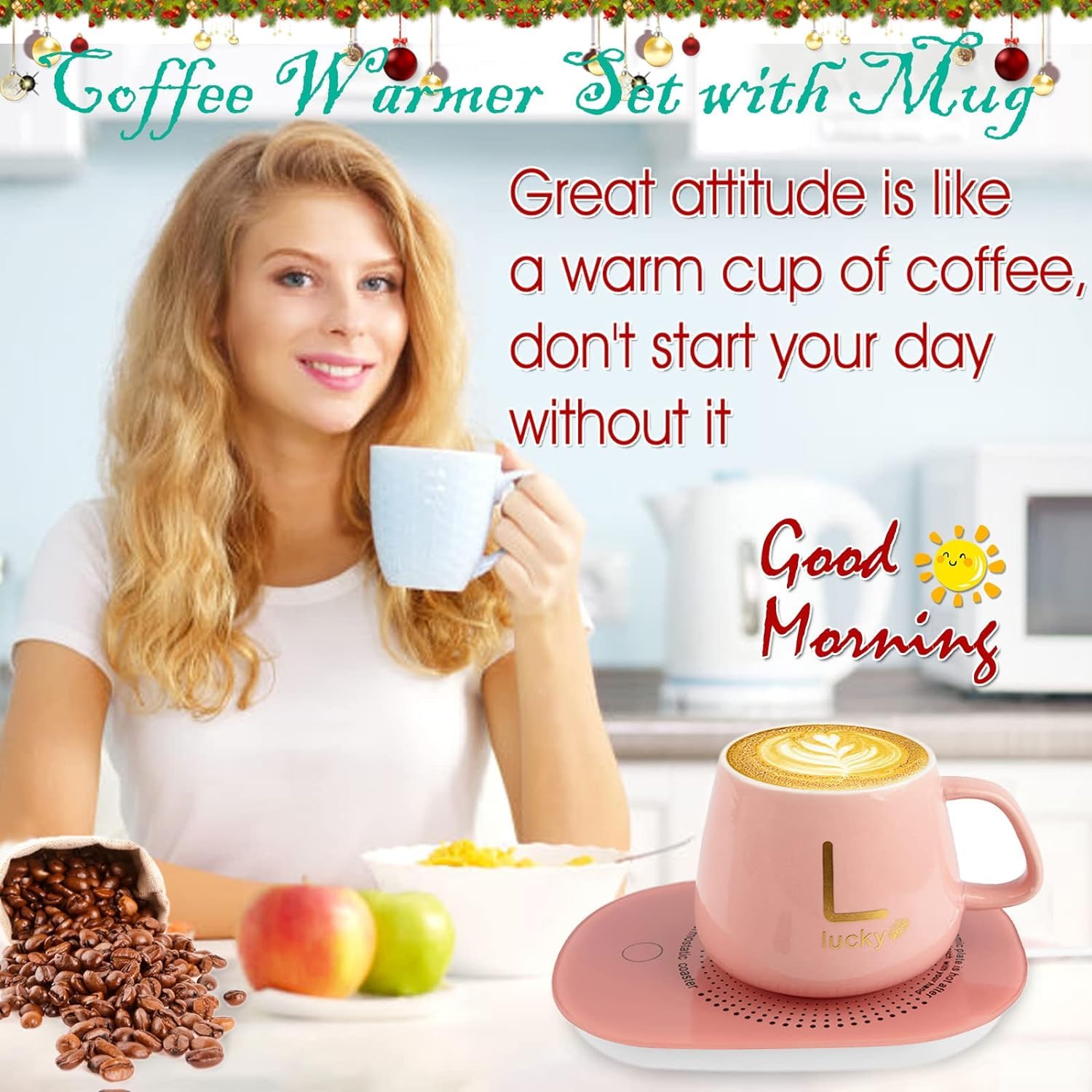 Coffee Mug Warmer for Desk with Auto Shut Off, Coffee Cup Warmer with Mug for Desk Home Office