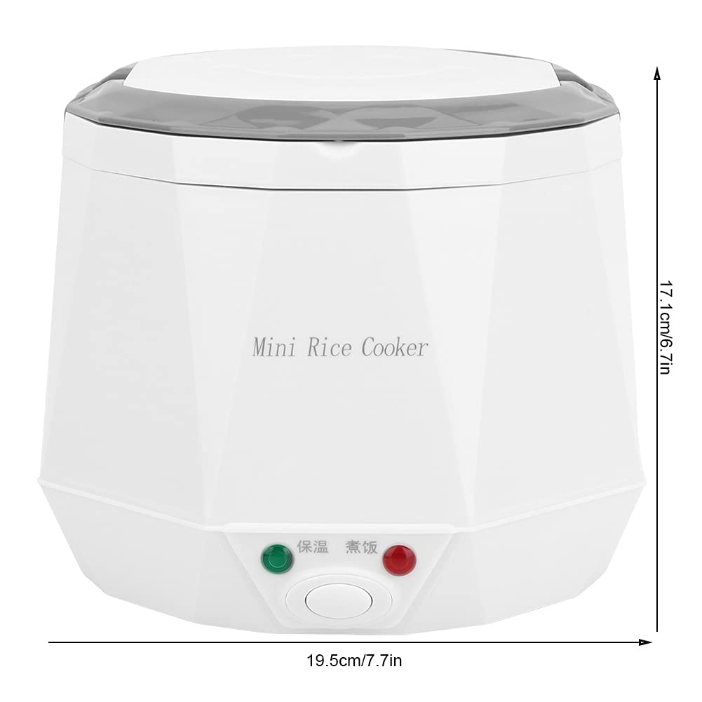Fydun 1.6L Portable Electric Rice Cooker Rice Cooking Tool for 12V Car Use White