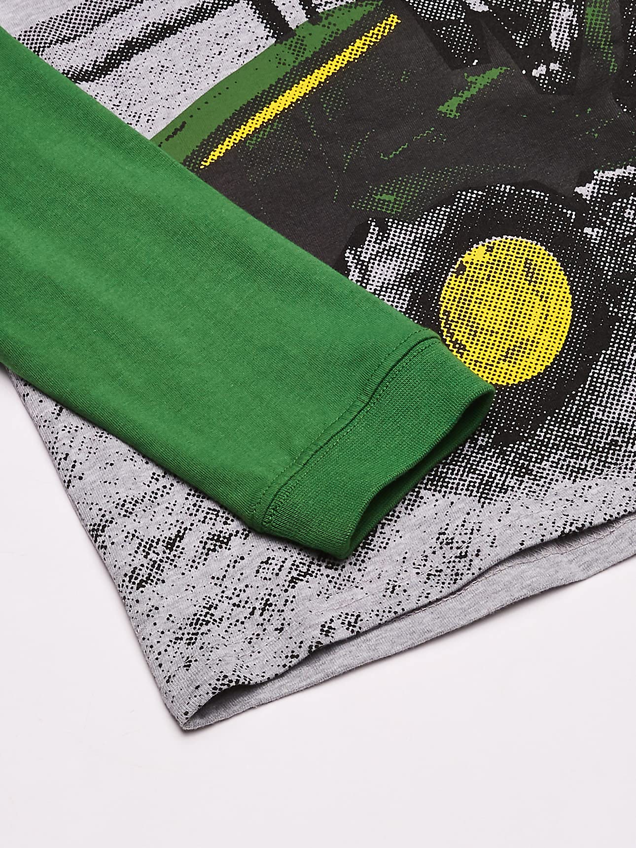 John Deere boys Long Sleeve Raglan Tee T Shirt, Green, 6-7 Years US