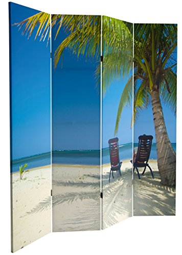 Oriental Furniture 6 ft. Tall Double Sided Ocean Room Divider
