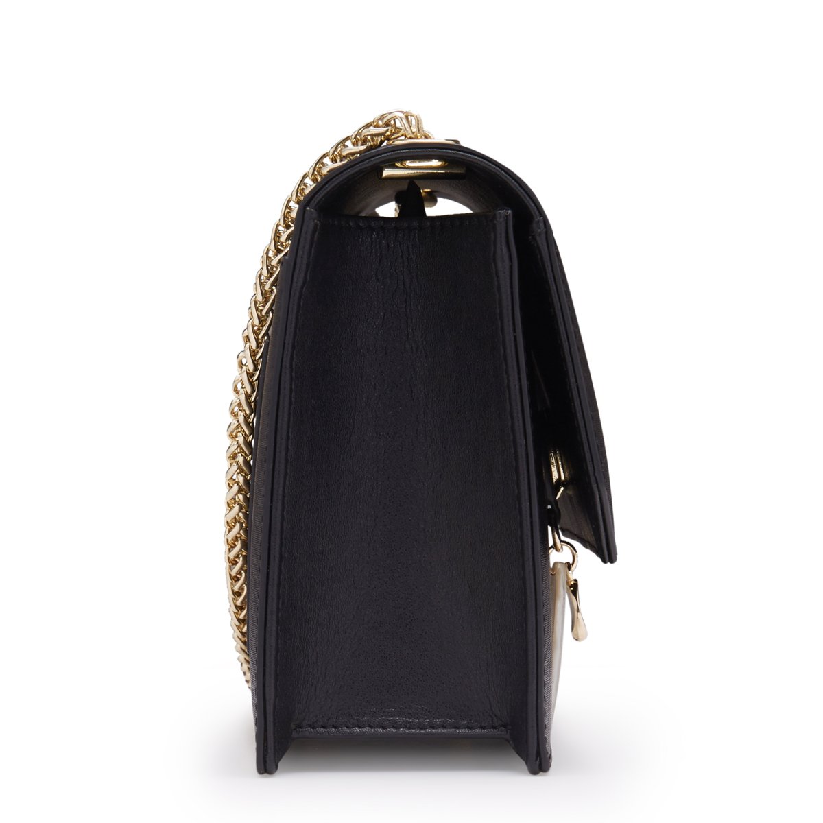FOXER Women Leather Crossbody Bag Small Crossbody Purse Shoulder Bag Valentine's Day Gift Black, One Size