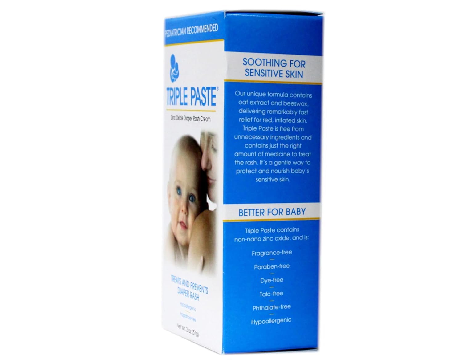 Triple Paste Medicated Ointment for Diaper Rash - Fragrance Free - 2 oz - 2 pk