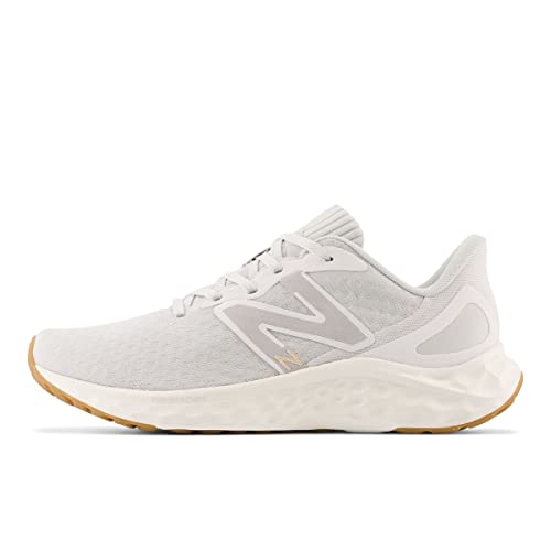 New Balance Women's Fresh Foam Arishi V4 Running Shoe, Summer Fog/Nimbus Cloud/Light Gold Metallic, 8.5