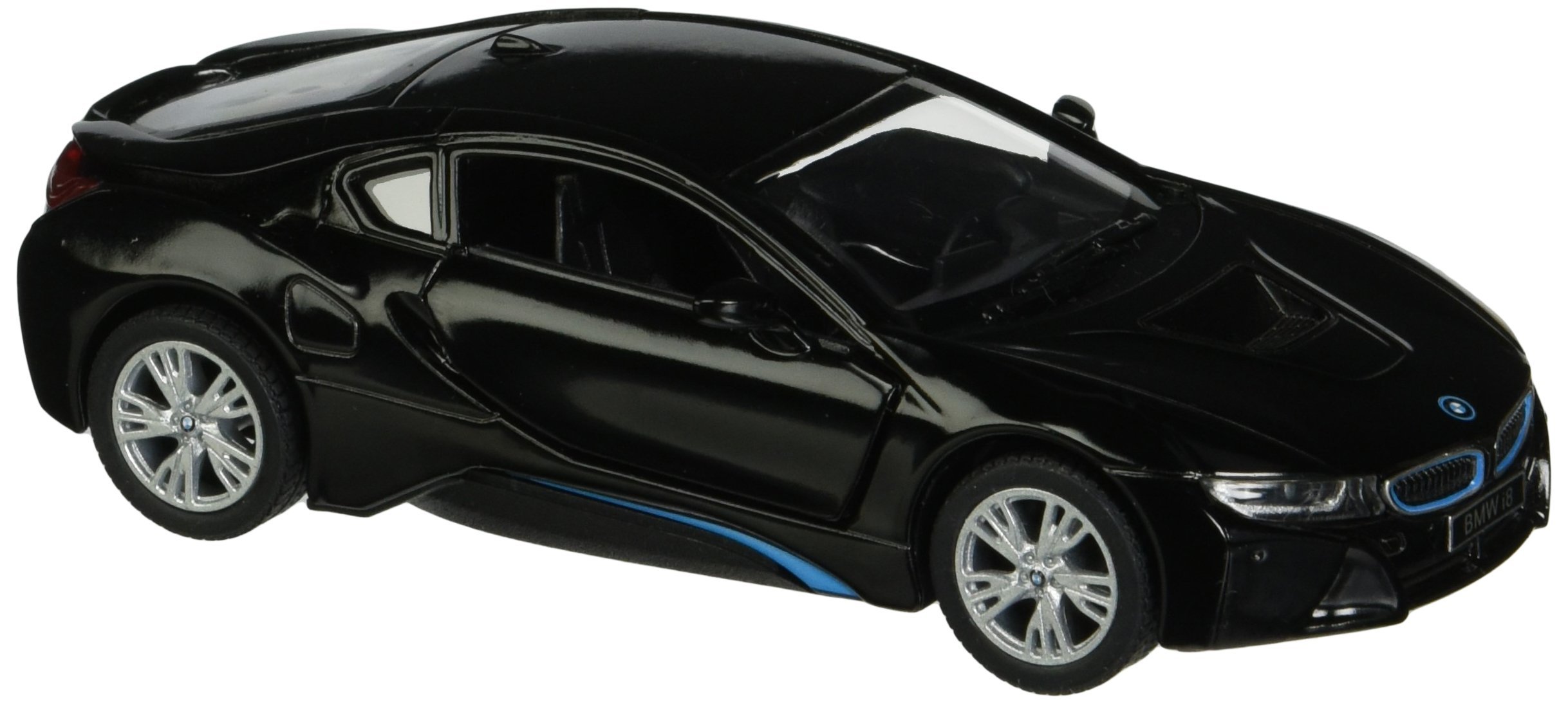 KiNSMART BMW i8 Black 5" 1:36 Scale Die Cast Metal Model Toy Car w/Pullback Action