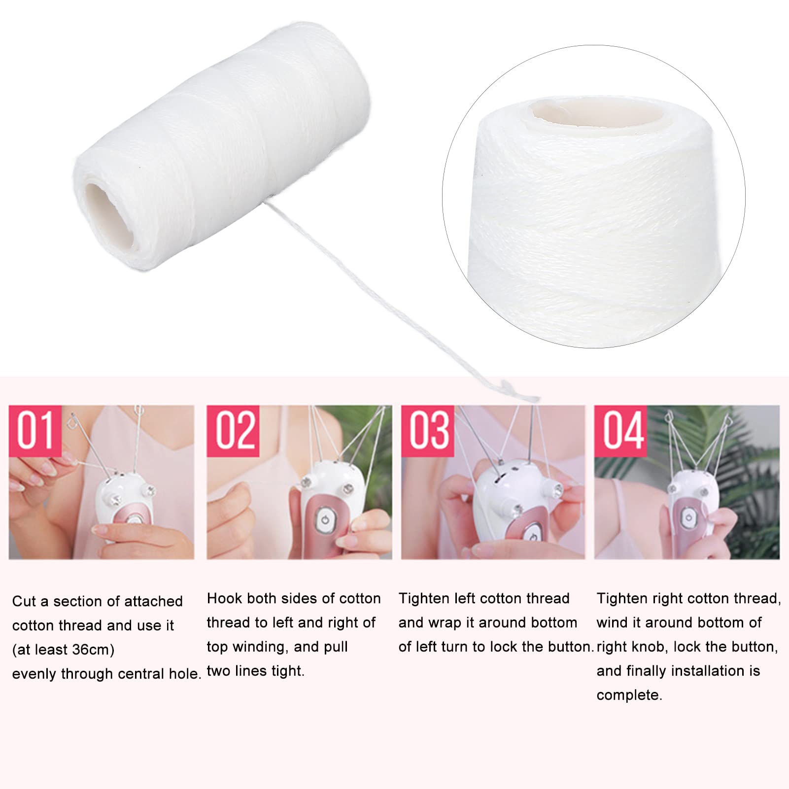 Facial Hair Removal Thread for Arms, Legs, and Body - Epilator Hair Shaver with Beauty Epilator