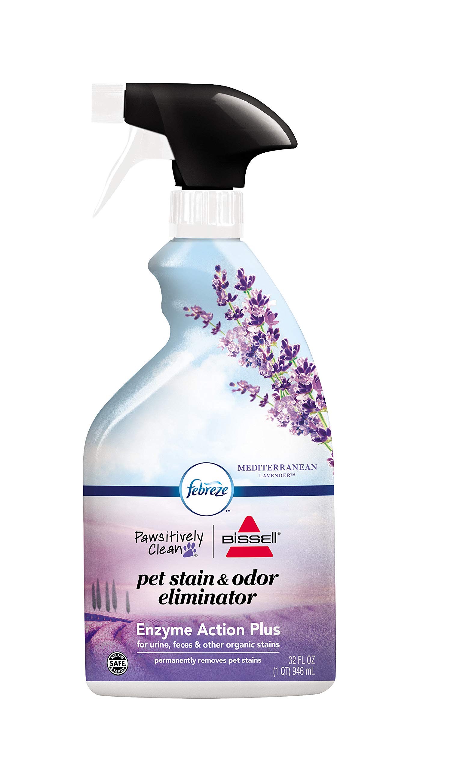 BISSELL pawsitively Clean Pet Stain & Odor Eliminator, Febreze Lavender, 32oz, 1936
