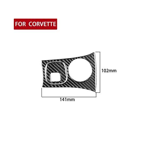 Carbon Fiber Black Panel Frame Decal Cover Trim Compatible with Chevrolet Corvette C5 1998-2004 LHD (Classic, Engine Start Ignition Panel)