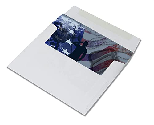 Small World Greetings Blue Thank You For Your Service Cards 24 Count - Blank Inside with White Envelopes - Patriotic - Veteran's Day - Military - A2 Size (5.5" x 4.25")