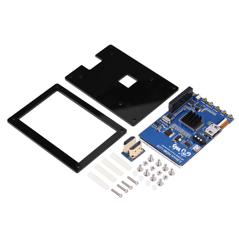 Bewinner 3.5inch HDMI LCD for Raspberry Pi, 1080P IPS 60fps 3.5 inch HDMI LCD Screen Display for Raspberry Pi + Black Acrylic Case, 320x480~1920x1080 Adjustable Resolution