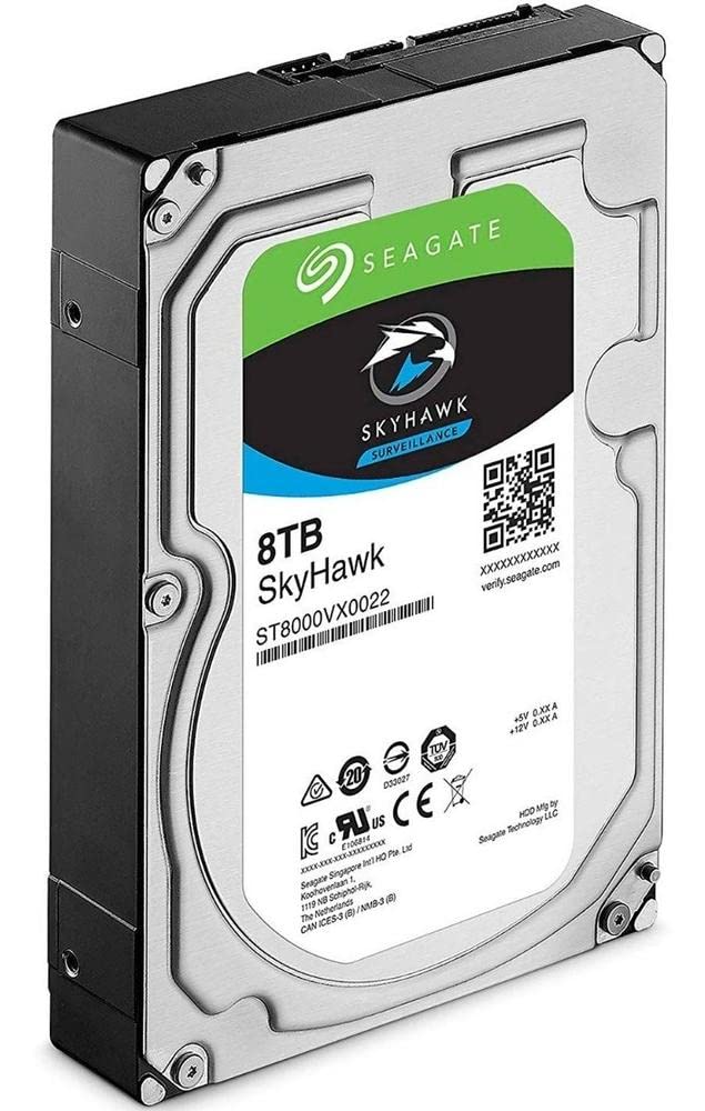 Seagate SkyHawk 8TB Surveillance Internal Hard Drive HDD β 3.5 Inch SATA 6Gb/s 256MB Cache for DVR NVR Security Camera System with Drive Health Management (ST8000VX0022)