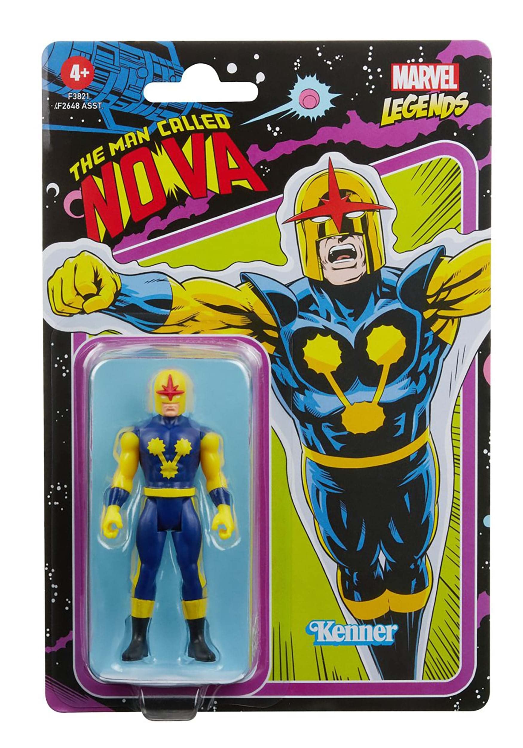 Marvel Legends Series 3.75-inch Retro 375 Collection Nova Collectible Action Figure, Toys for Kids Ages 4 and Up