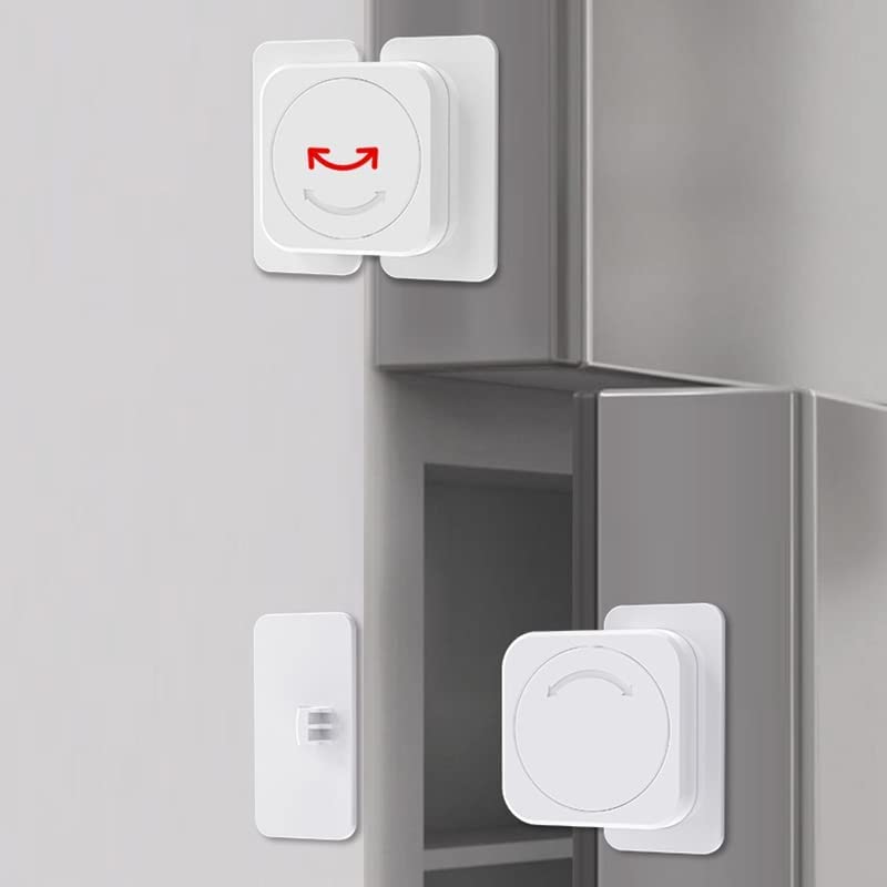 Cabinet Locks for Babies Baby Proofing Cabinet - YAWALL 4 Pack Invisible Latches Locks, Suitable for Cabinets, Drawer, Refrigerator and so on.