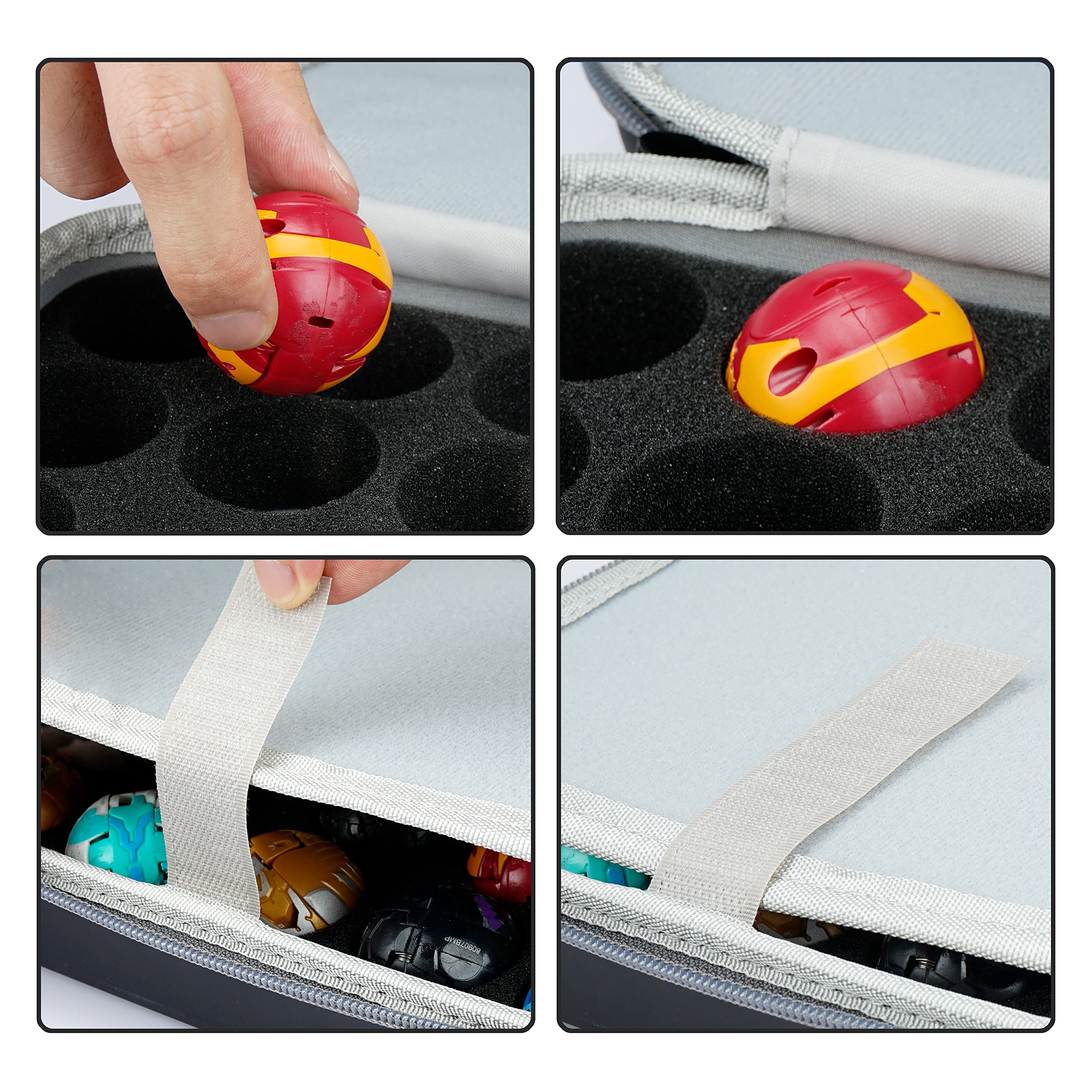 Toy Organizer Storage Case Compatible with Bakugan Figures