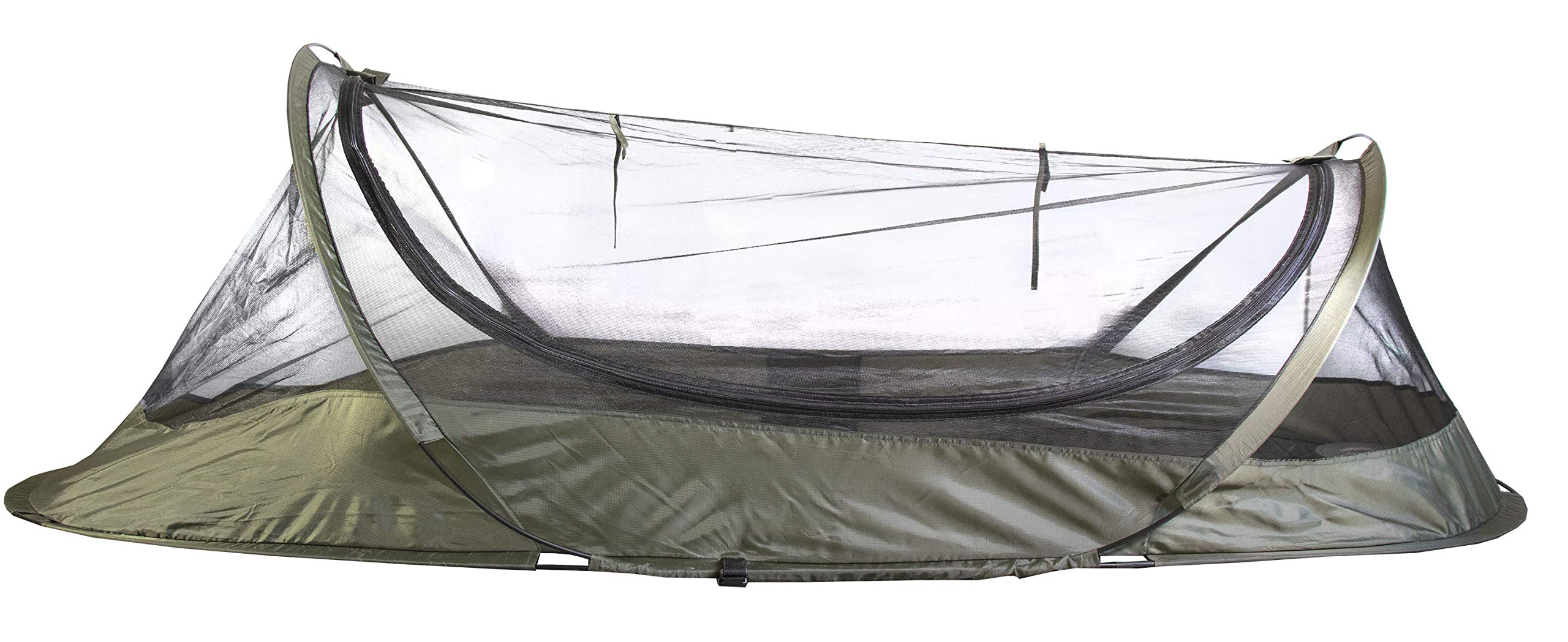 Bivy Tent Sleeping Net System for Outdoors, Camping, Home and Mesh Protection (OD Green)