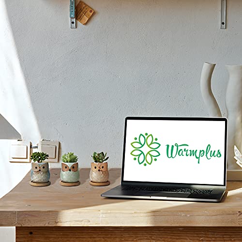 Warmplus 2.5 inch Owl Succulent Plant Pots - Mini Ceramic Planter with Drainage Hole for Mini Succulent Plants, Plants Not Included, Cute Succulent Kit 6 Pack