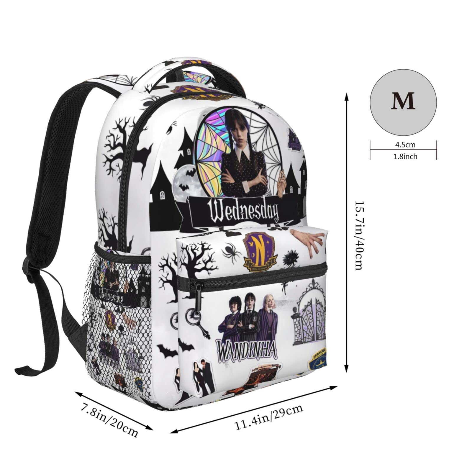 AYKHKYA Comedy Casual Backpack Set Horror Bag Fashionable 3d Printed Backpack Lunch Bag Unisex Office Outdoor - Badges.
